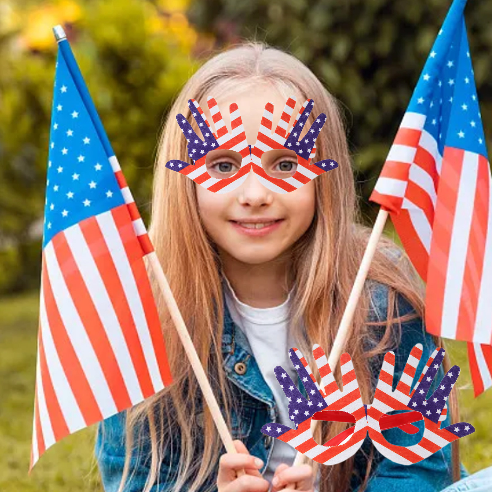 4th of July Decor, Independence Day Themed Party Decoration Glasses ...