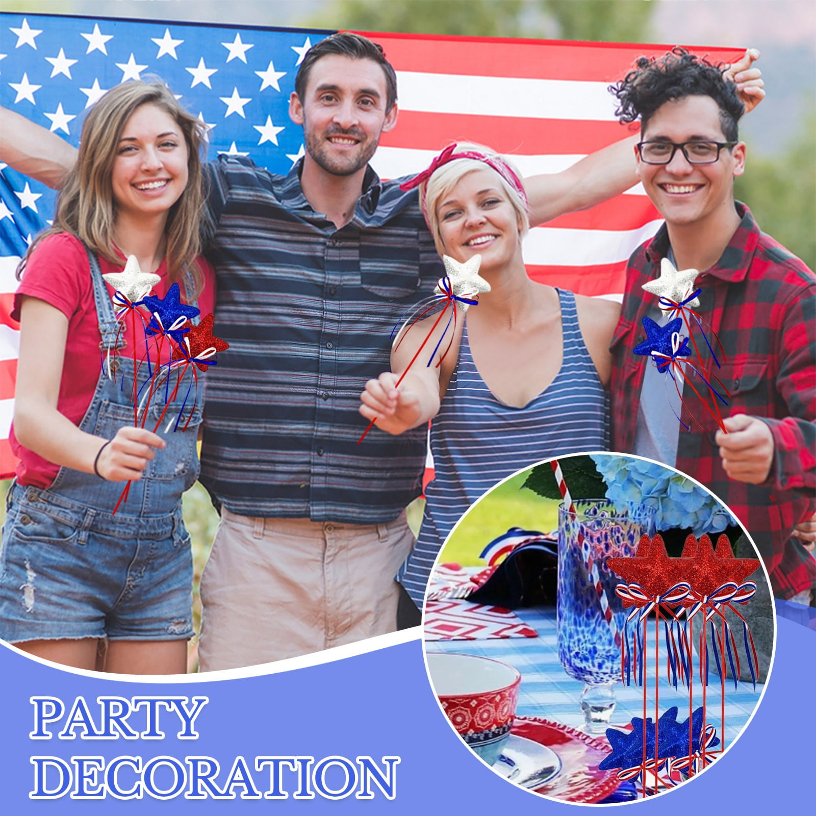 4th of July Decoration Essentials - Quick-Setup,Independence Day Five ...