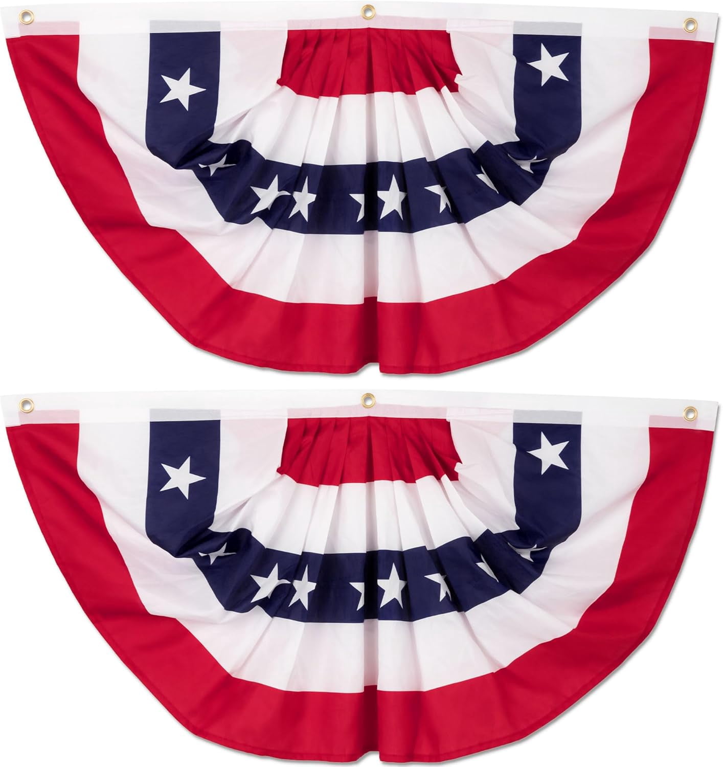 4th of July Decorations, 1.5 x 3ft American Flag Banner, USA Ruffled ...