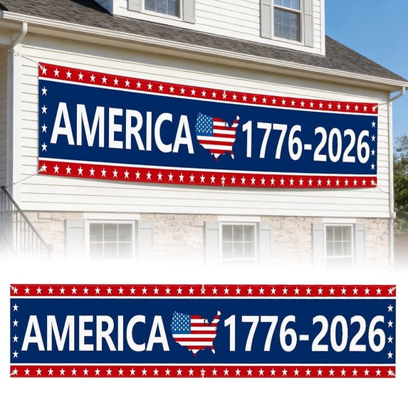 4th of July Decorations - 250th Anniversary USA Flag Banner American ...