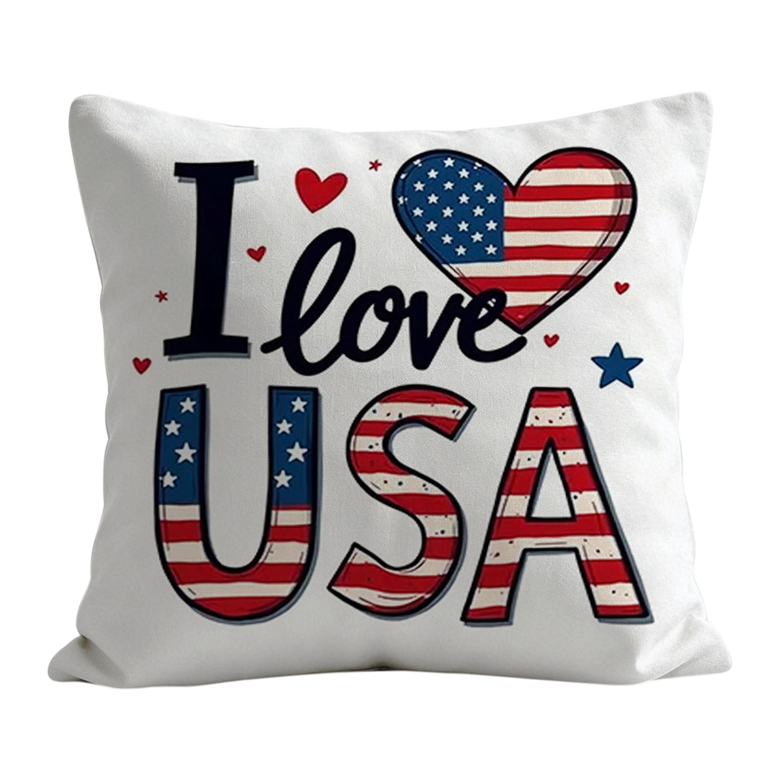 4th of July Decorations 45x45cm Independence Day Print Pillow Cover ...