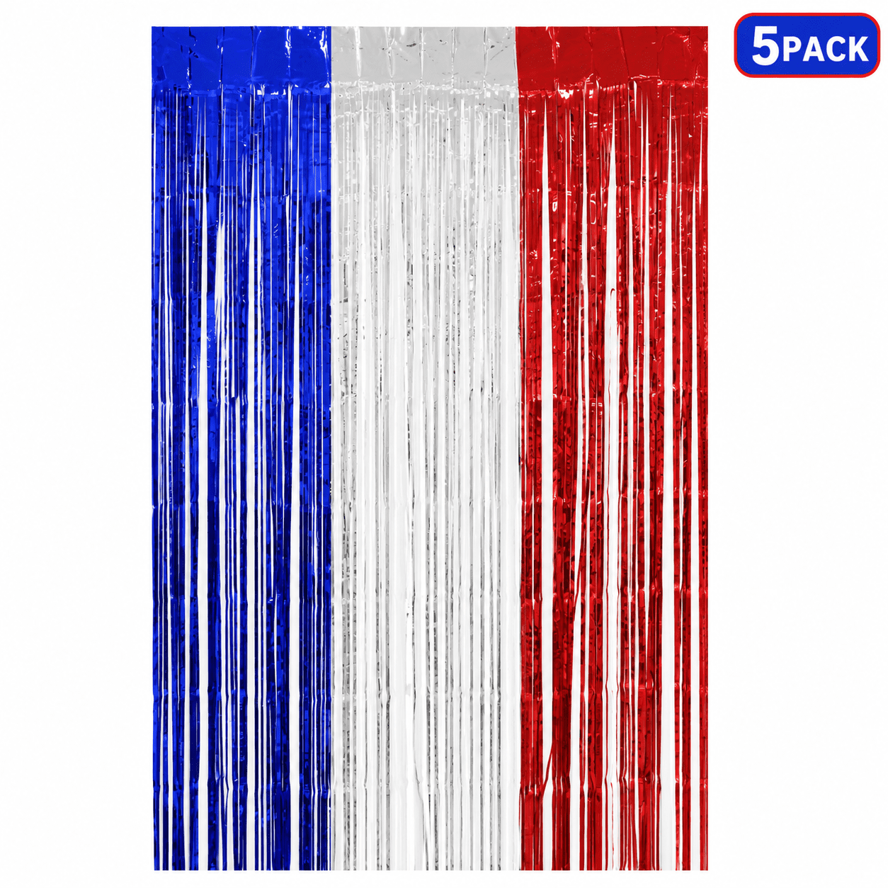 4th of July Decorations, 5 Pack Red White Blue Patriotic Party ...