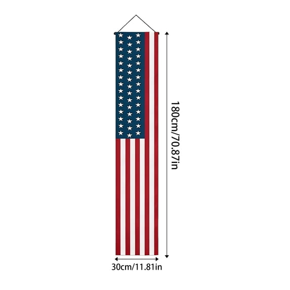 4th of July Decorations Door Flag Set 2Pcs Patriotic Porch Banner Kit ...