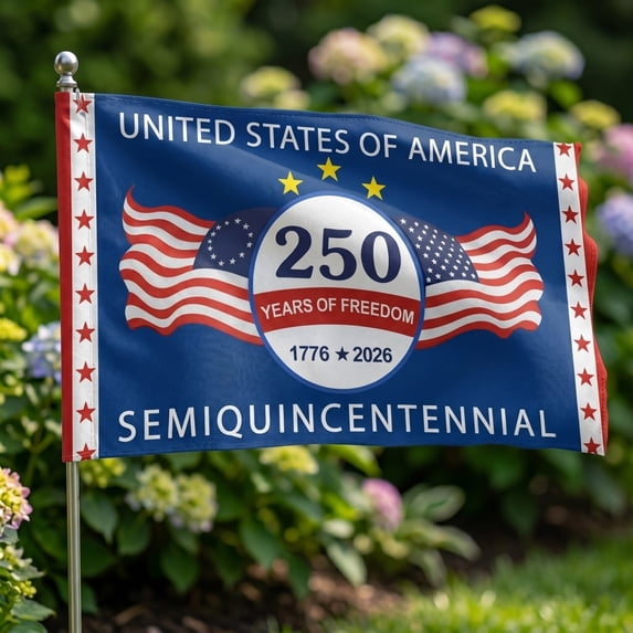 4th of July Decorations Garden Flag - 250 Years of American Freedom ...
