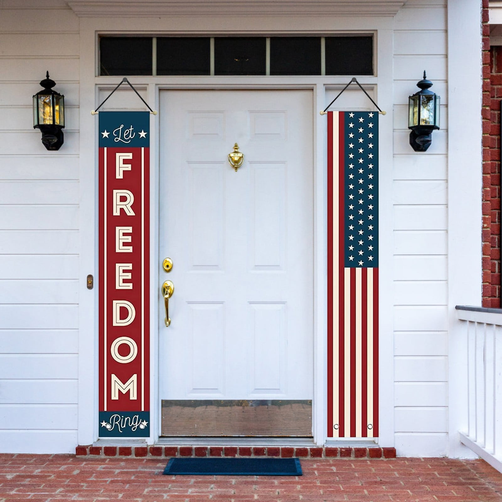 4th of July Decorations Let Freedom Ring Patriotic Banners and Hanging ...