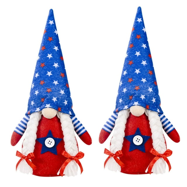 4th of July Decorations - Memorial Day Decorations - Patriotic Plush Gnomes for Home - Fourth of ...