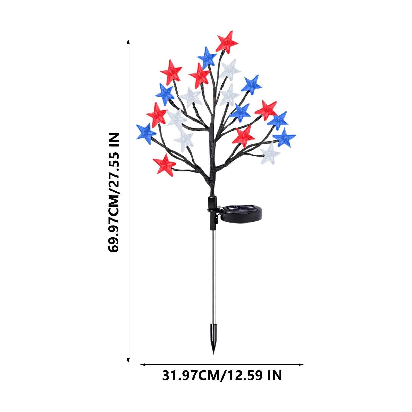 4th of July Decorations Outdoor Solar Lights Patriotic Decorations ...