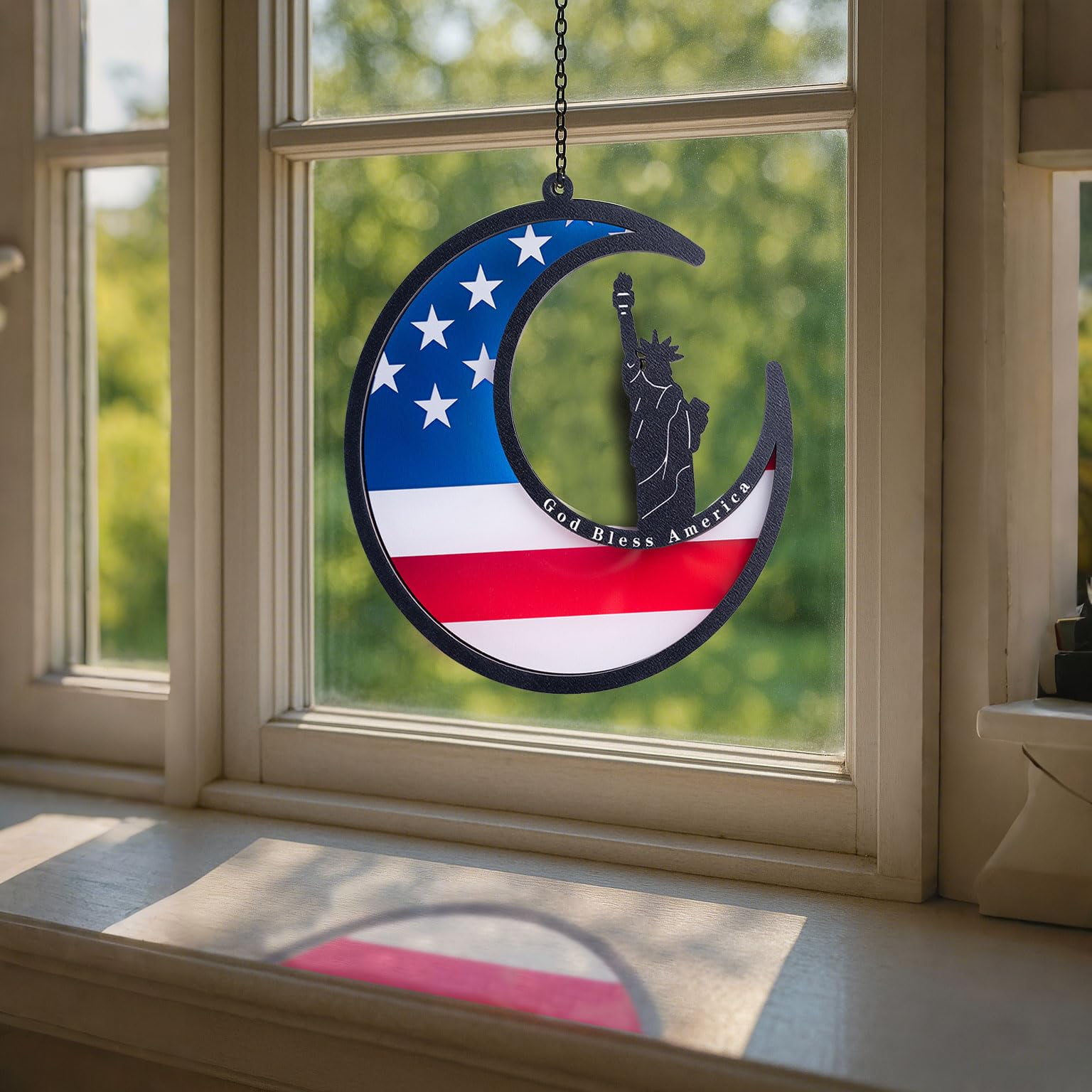 4th of July Decorations Suncatcher, Patriotic ATT1Window Hanging ...