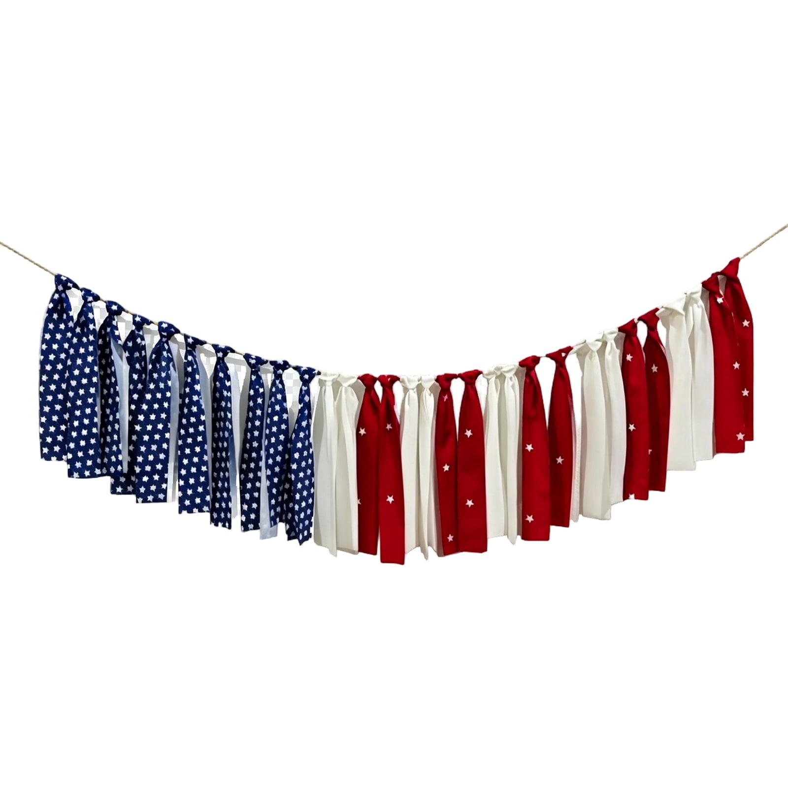 4th of July Decorations - Vintage American Streamer Flag Banner 6.6 Ft ...