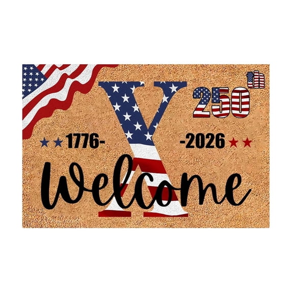 4th of July Decorations Welcome Mat - 250th Anniversary Independence ...
