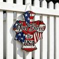 4th of July Decorations Wooden Patriotic Wreath Red White and Blue ...