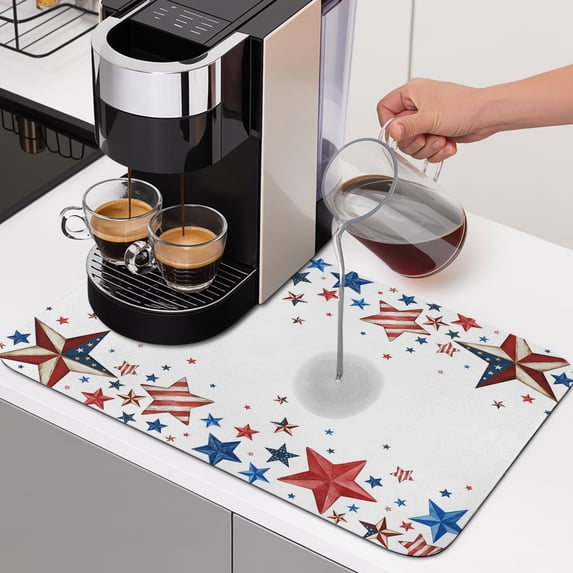 4th of July Dish Drying Mats for Kitchen Counter, Independence Day USA ...