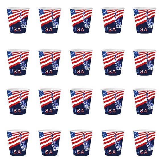 4th of July Disposable Tableware Set, Patriotic US Flag & Statue of ...