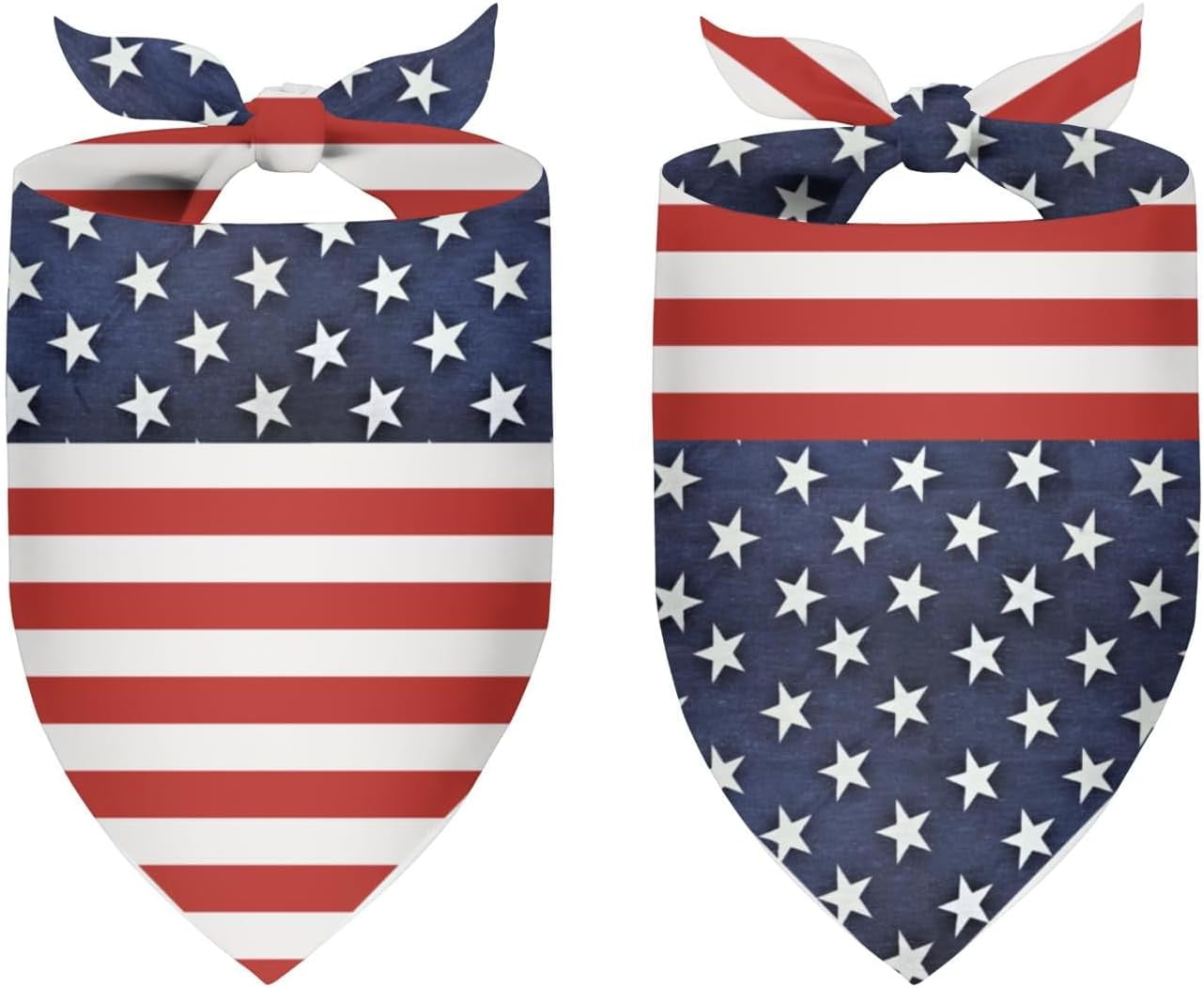 4th of July Dog Bandanas 2 Pack, Memorial Day American Flag Scarf ...