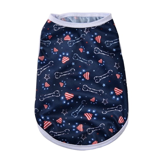 4th of July Dog Vest Patriotic Apparel, American Flag Breathable Summer ...