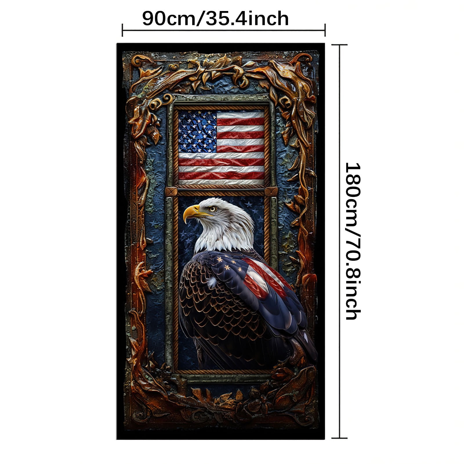 4th of July Door Cover Red White and Blue American Flag Eagle Door ...
