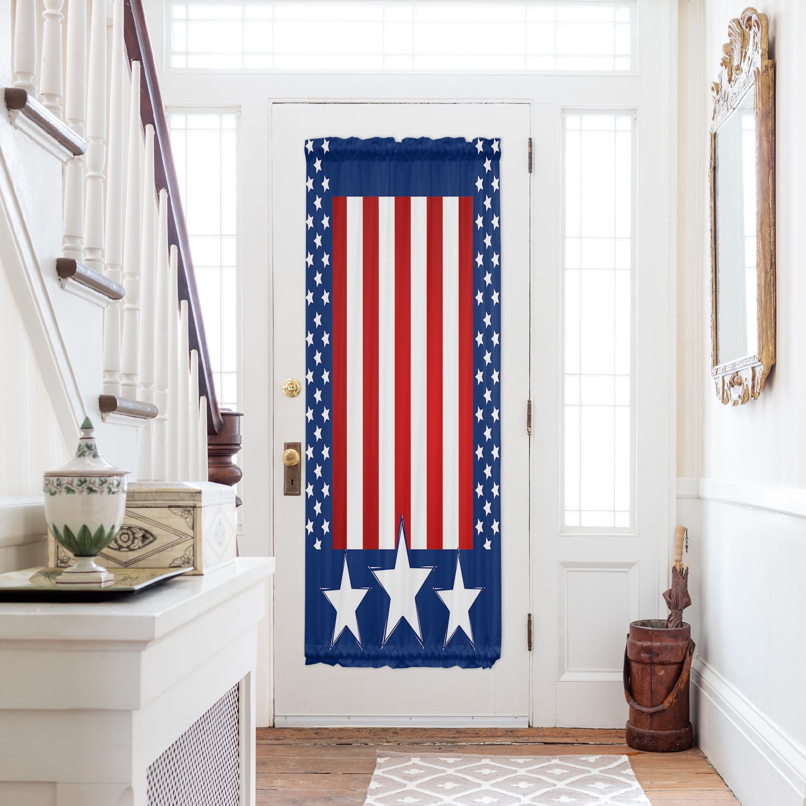 4th of July Door Curtains for Door Window, French Sidelight Front Back ...