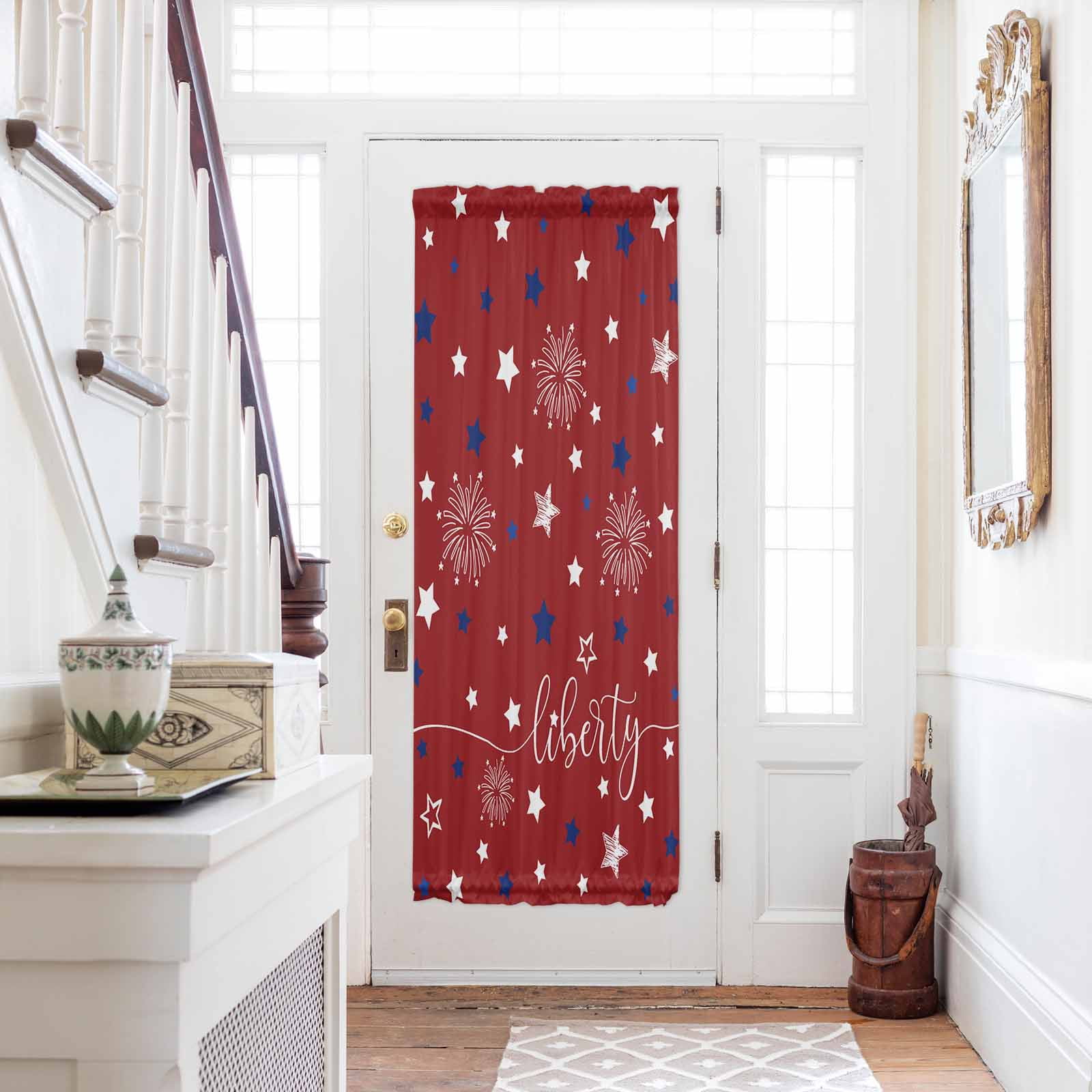 4th of July Door Curtains for Door Window, French Sidelight Front Back ...