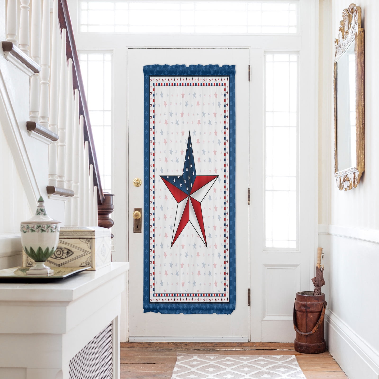 4th of July Door Curtains for Door Window, French Sidelight Front Back ...