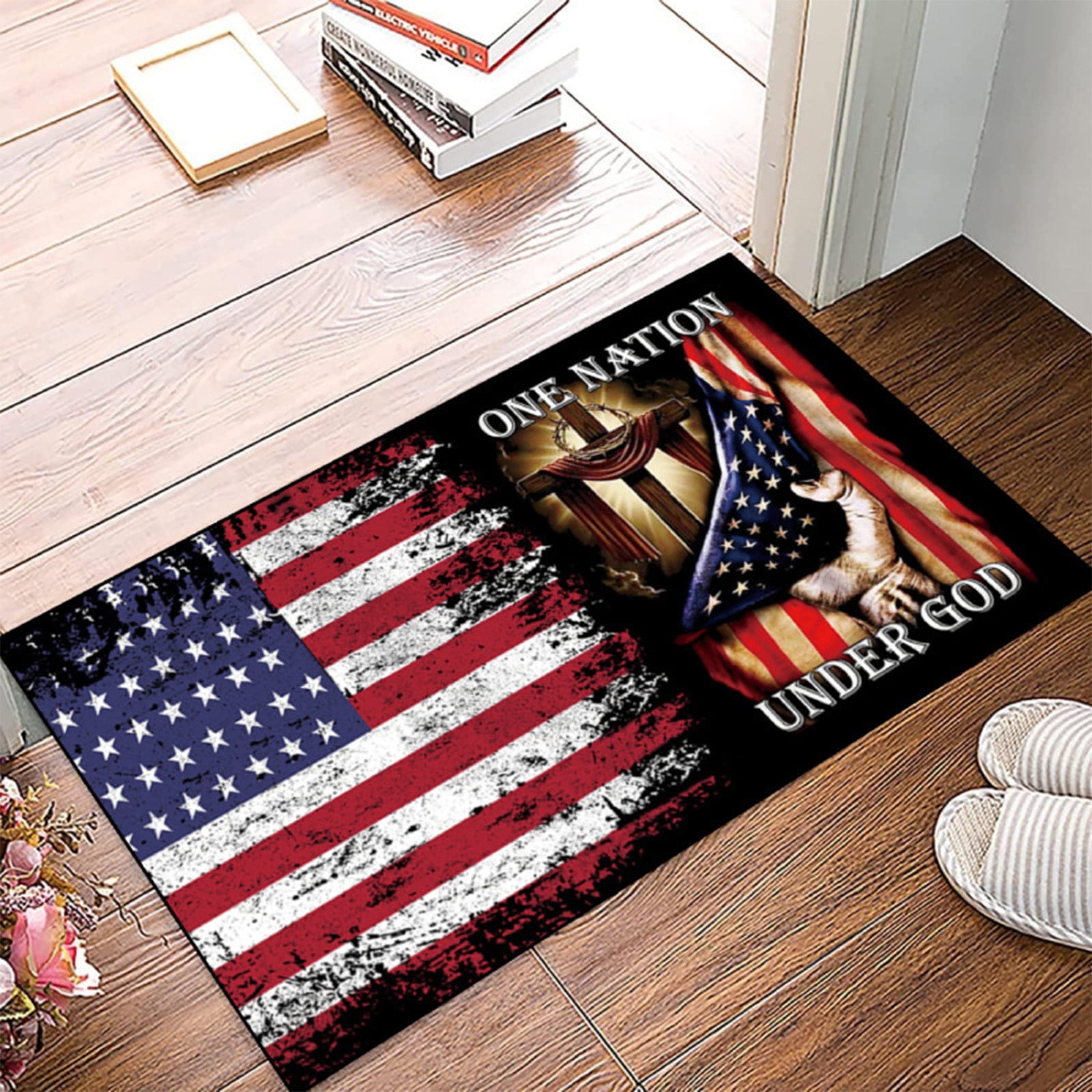 4th of July Door Mat Independence Day Tricolor Flag Floor Mats Kitchen ...