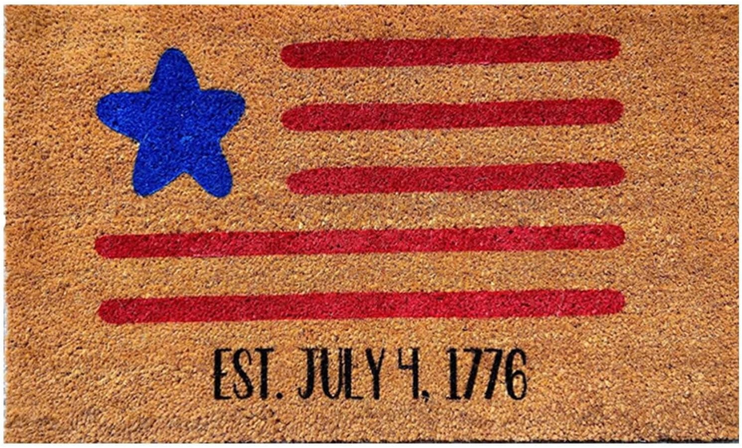 4th of July Door Mat Door Matts Outdoors Independence Day Porch Mats ...