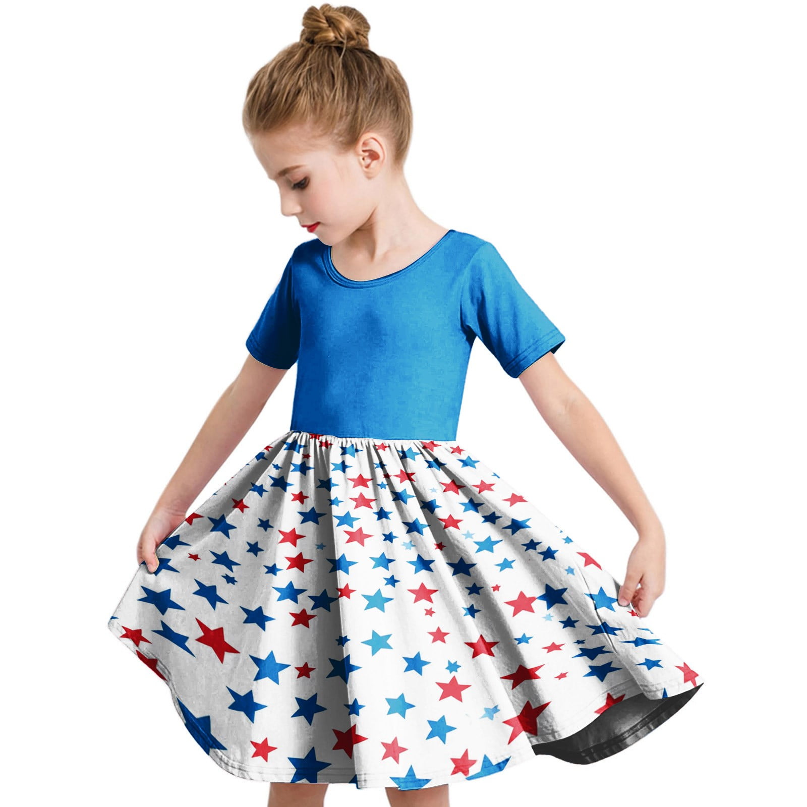 4th of July Dresses for Girls Size 10-12 American Flag Dresses Short ...