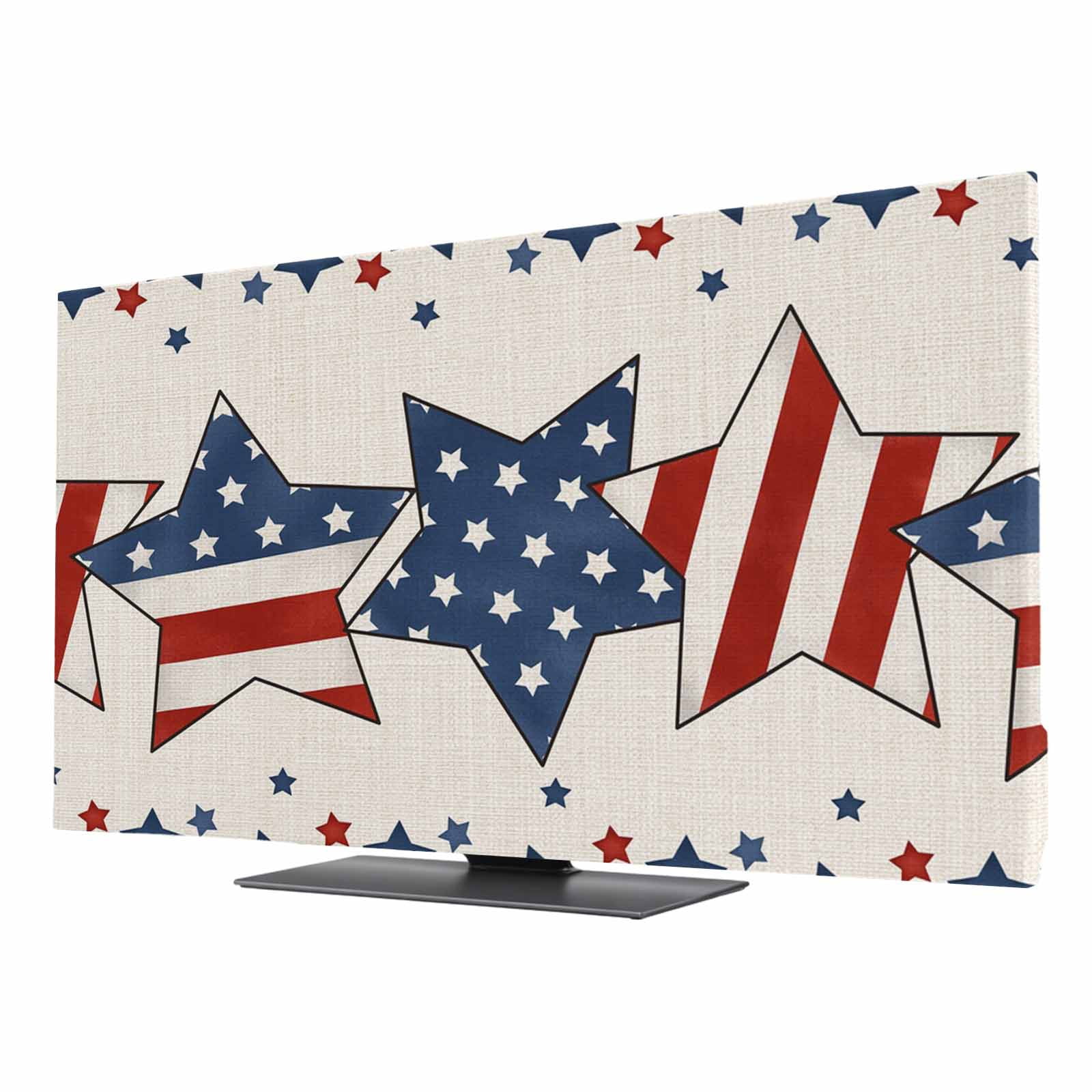 4th of July Elastic Indoor TV Cover 75" Dust Protector,Stretch Fabric ...