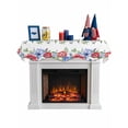 4th of July Fireplace Scarf American Flag Sloth Mantel Scarf Mantel ...
