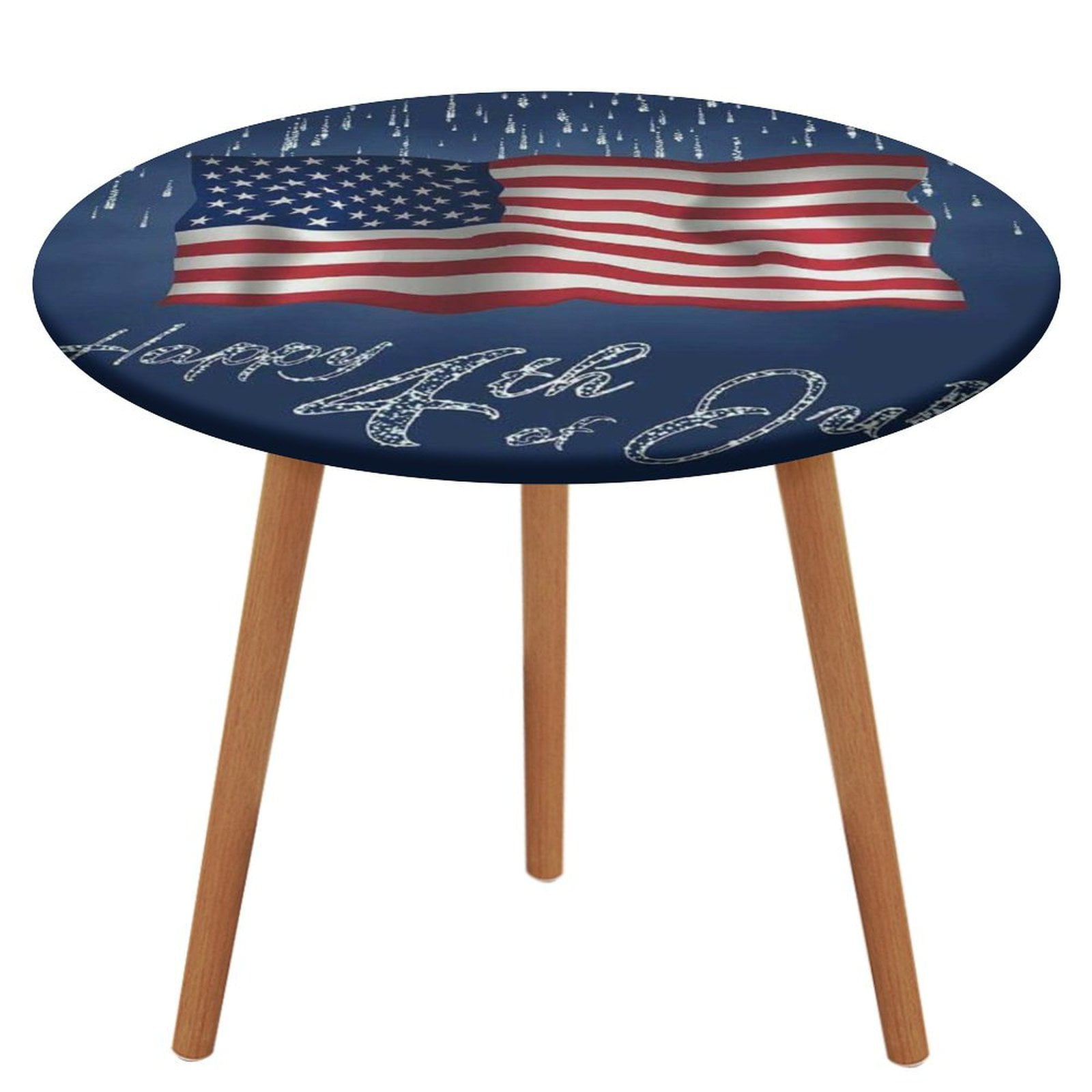 4th of July Fitted Table Cover - Waterproof Elastic Edged Tablecloth ...