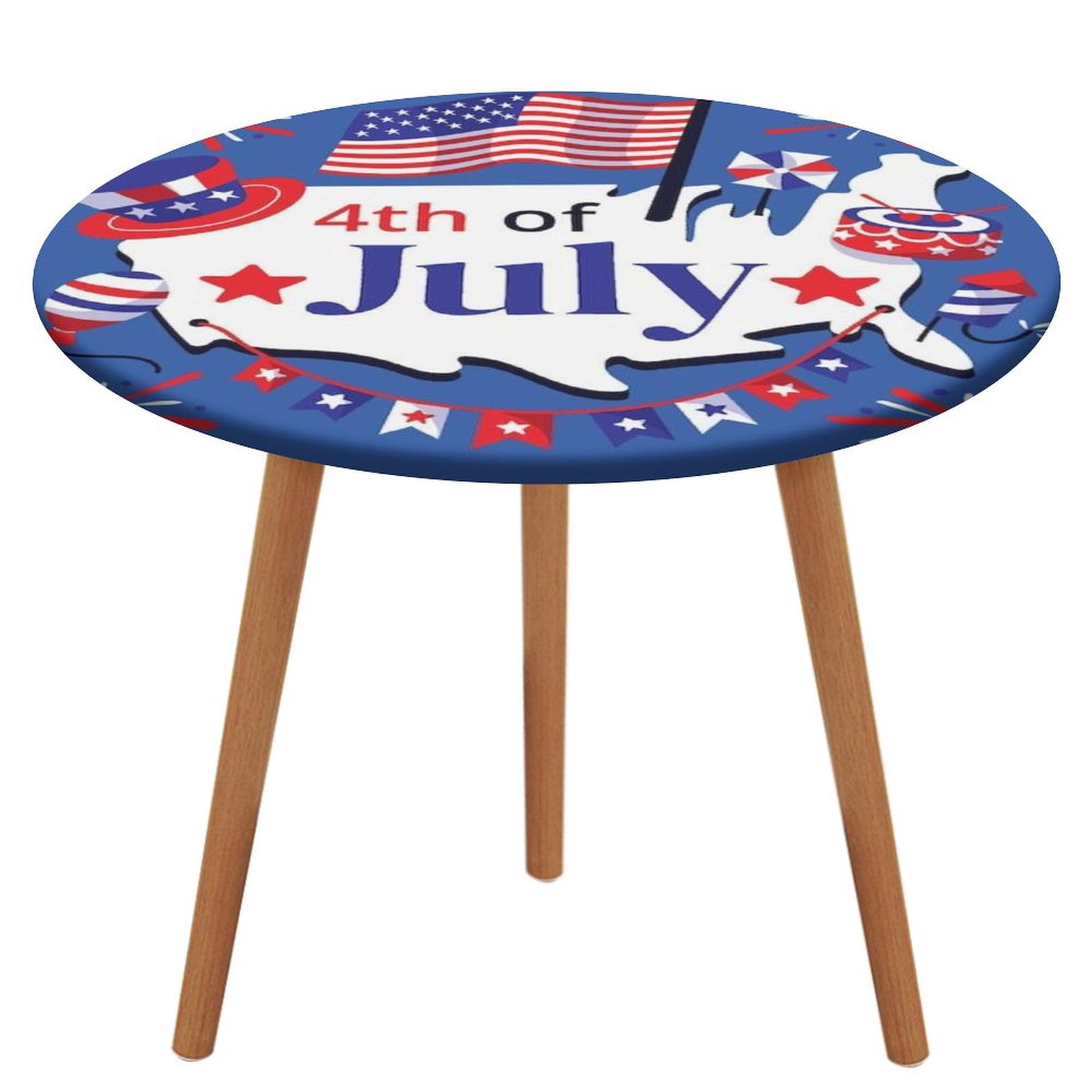 4th of July Fitted Table Cover - Waterproof Elastic Edged Tablecloth ...