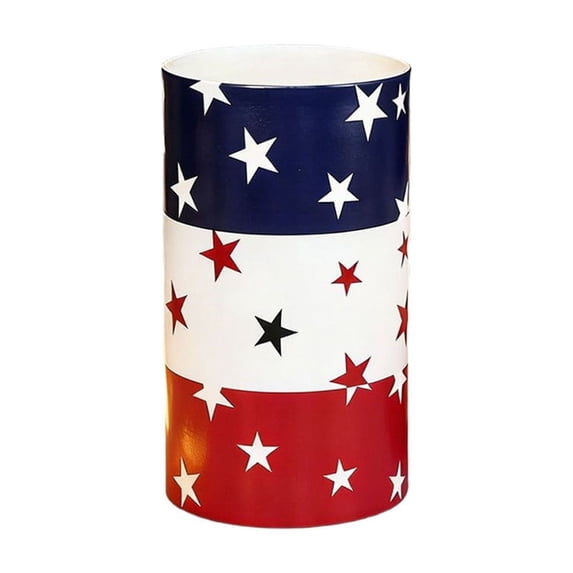 4th of July Flameless Candles with Remote, Patriotic Candles with Stars ...