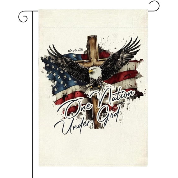 4th July Fourth Decorations Holiday One Nation Garden Flag 12 x 18 Inch ...
