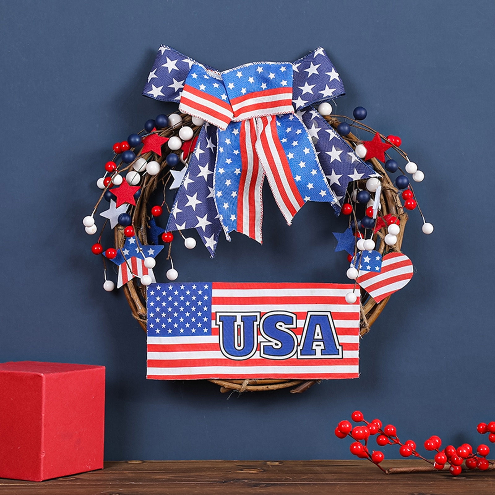 4th of July Garage Decor Summer Wreaths for Front Door, Independence ...