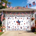 4th of July Garage Door Cover 7 x 8 ft Pentagram with American Flag ...
