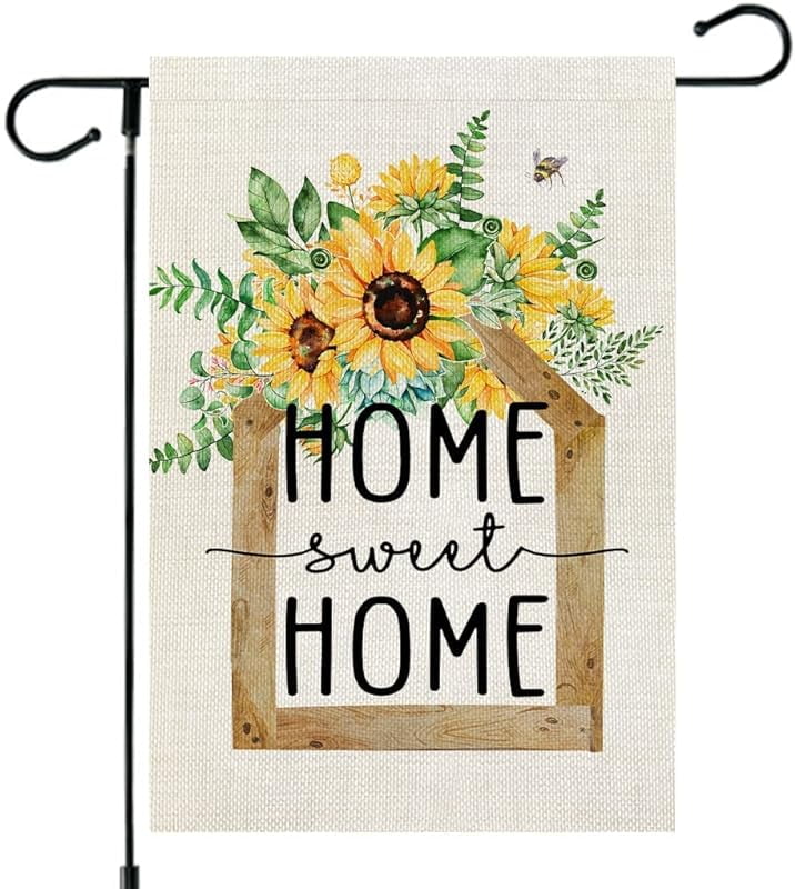 4th of July Garden Flag 12×18 Inch Double Sided Flowers American Flag ...