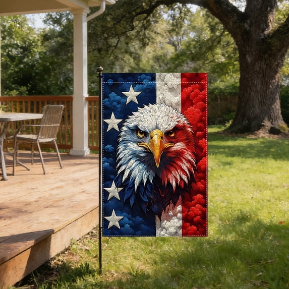 4th of July Garden Flag, Double Sided Patriotic Independence Day Flag ...