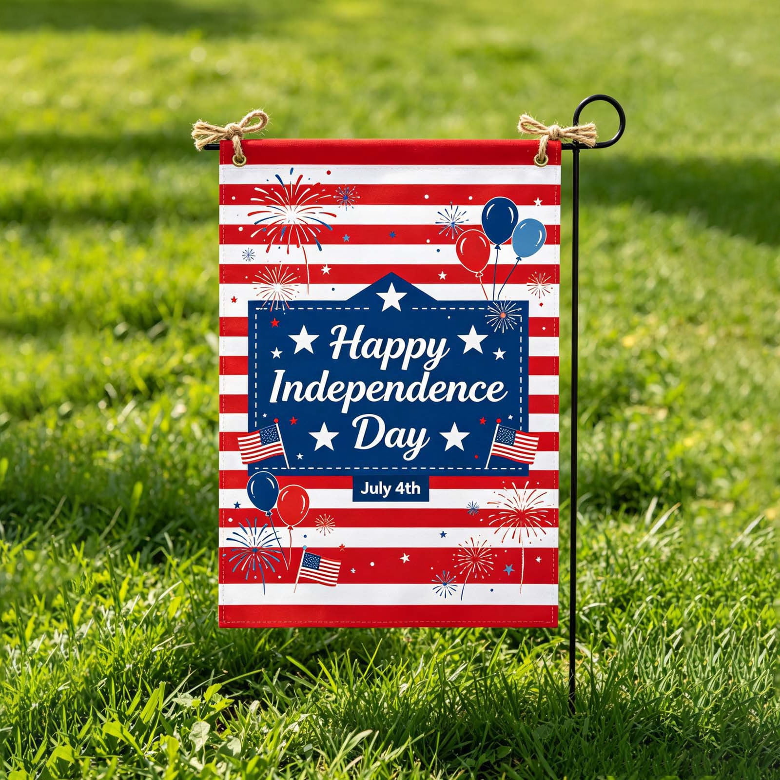 4th Of July Garden Flag, Double Sided Patriotic Yard Flag, Happy ...