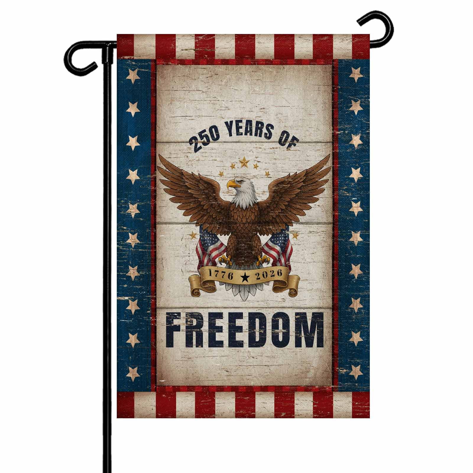 4th of July Garden Flags Patriotic Eagle Garden Flag Double Sided ...