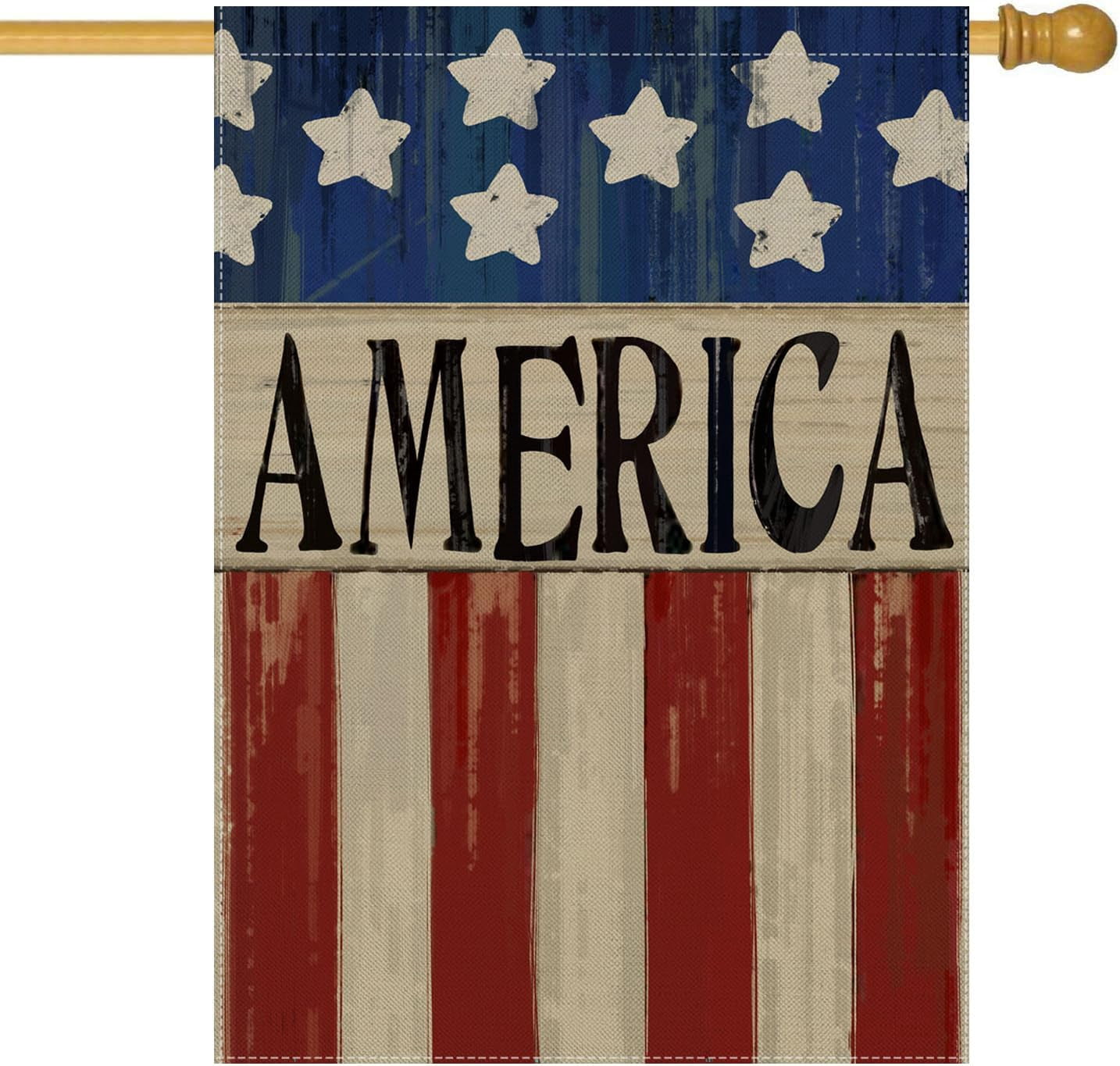 4th of July House Flags for Outdoor, Patriotic American Flag Large Yard ...