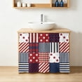 4th of July Independence Day Cabinet Curtains 10" W x 11" L, Red Blue ...