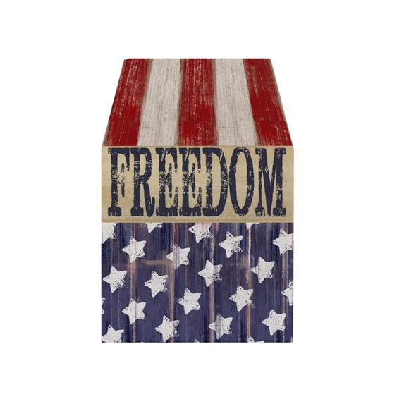 4th of July Independence Day Stars Table Runner Tablecloths Red White ...