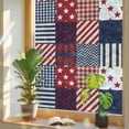 4th of July Independence Day Window Privacy Film, Red Blue Star Striped ...