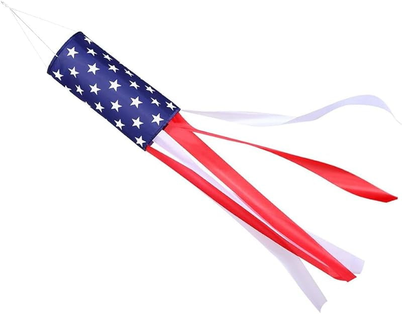 4th of July Independence Day Windsock, 2 piece 40 inch Patriotic US ...