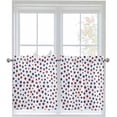 4th of July Kitchen Curtain 24 Inch Length Small Short Cafe Tiers ...