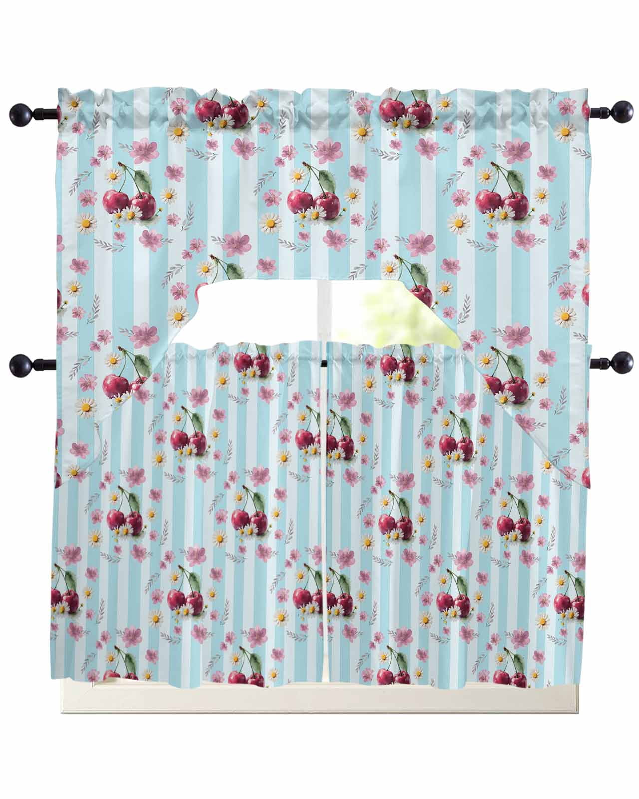 4th of July Kitchen Curtains Sets 36 Inch Length with Valance ...