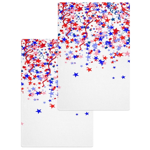 4th of July Kitchen Dish Towels for Drying Dishes Set of 2, Red Blue ...