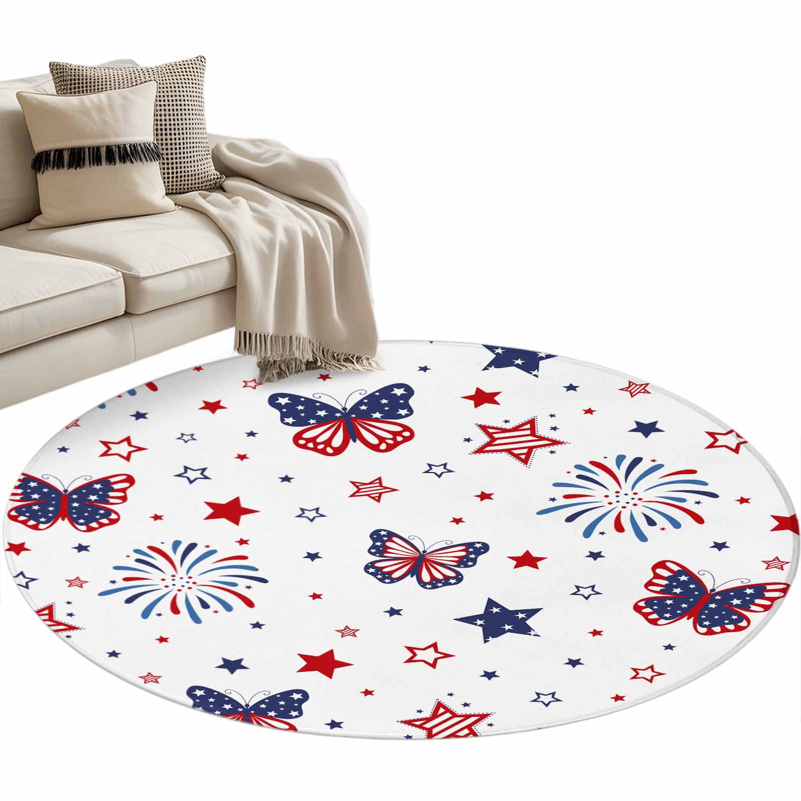 4th of July Large Area Rugs for Bedroom Living Room, Soft Non Slip ...