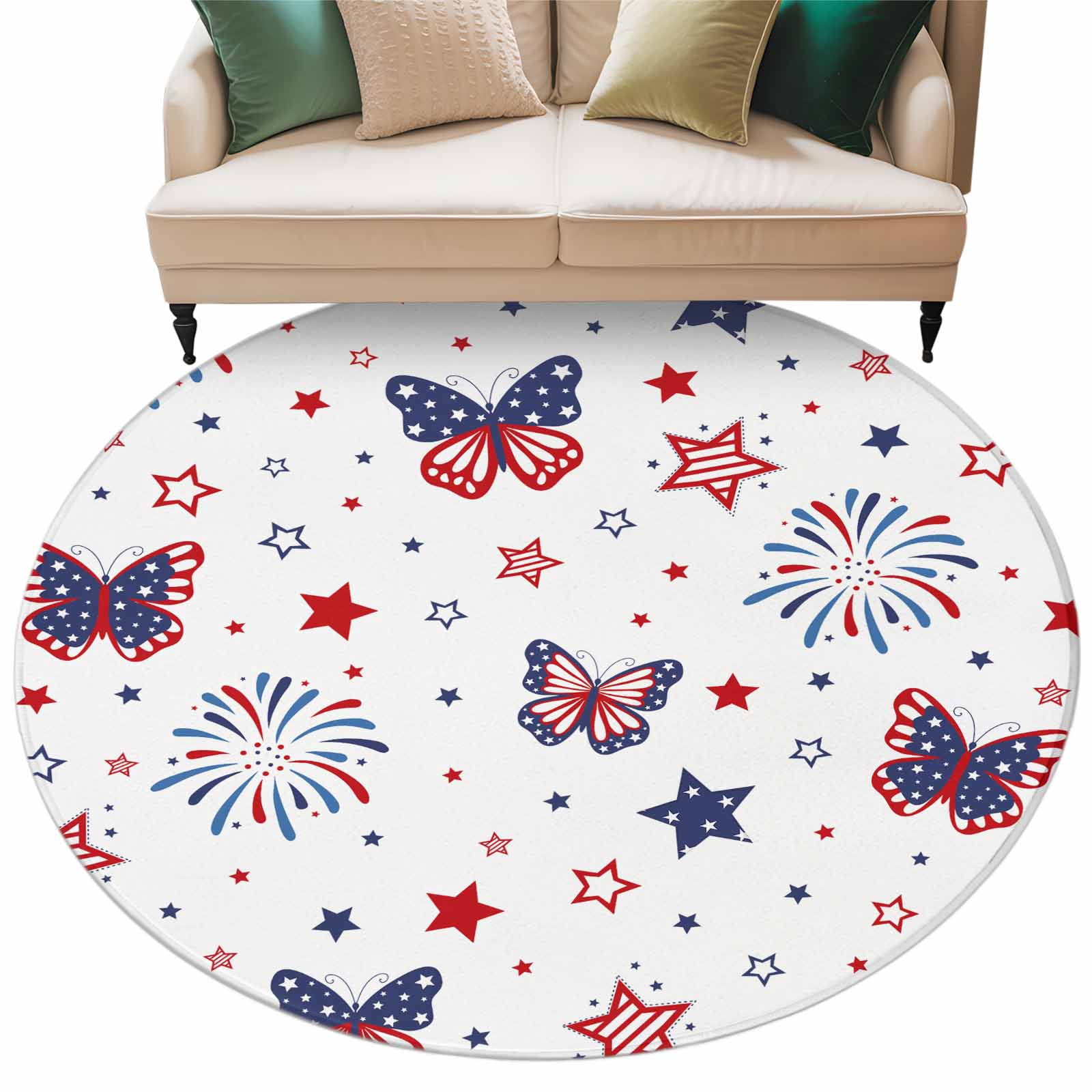 4th of July Large Area Rugs for Bedroom Living Room, Soft Non Slip ...