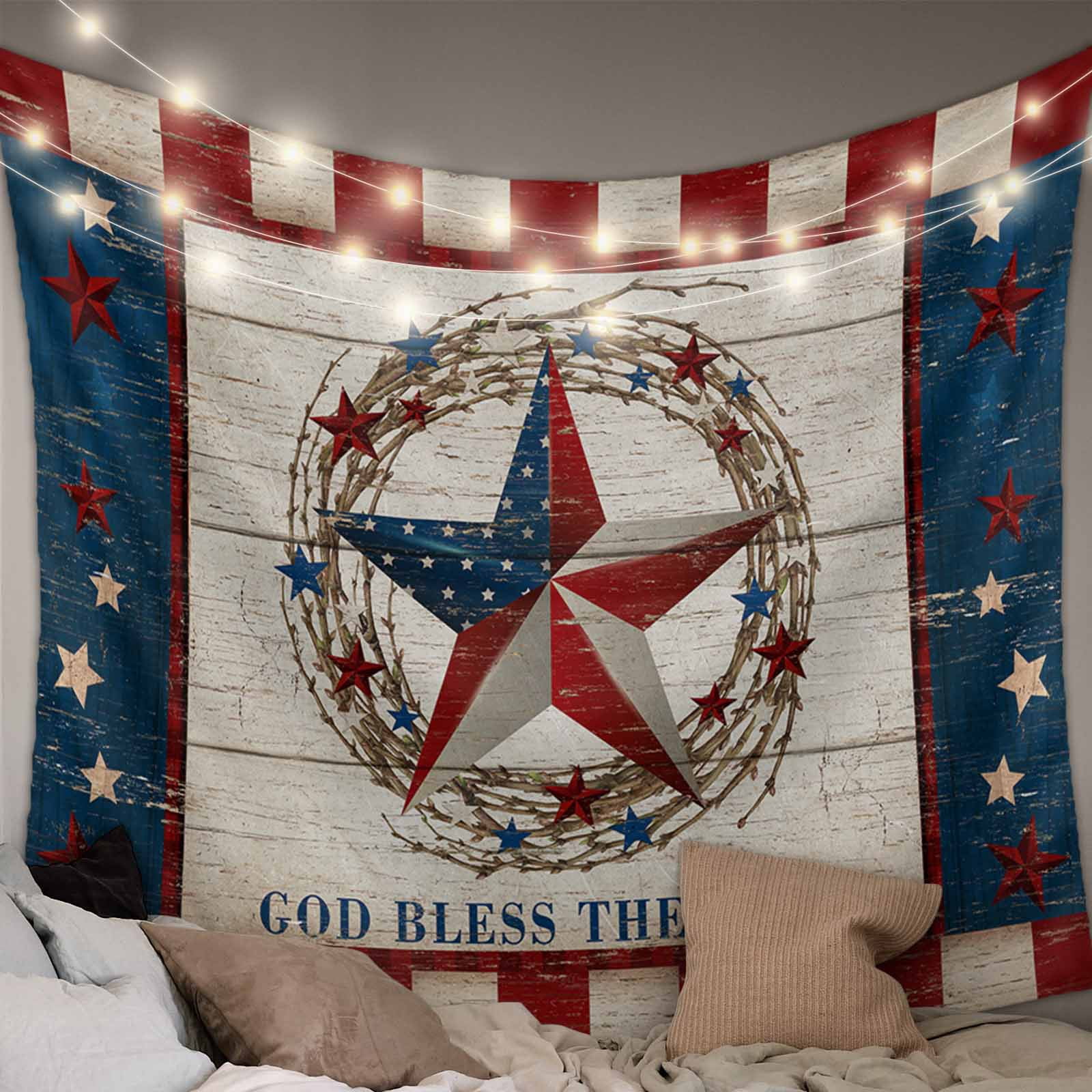 4th of July Large Tapestry for Bedroom Wall Hanging Tapestry, Counrty ...