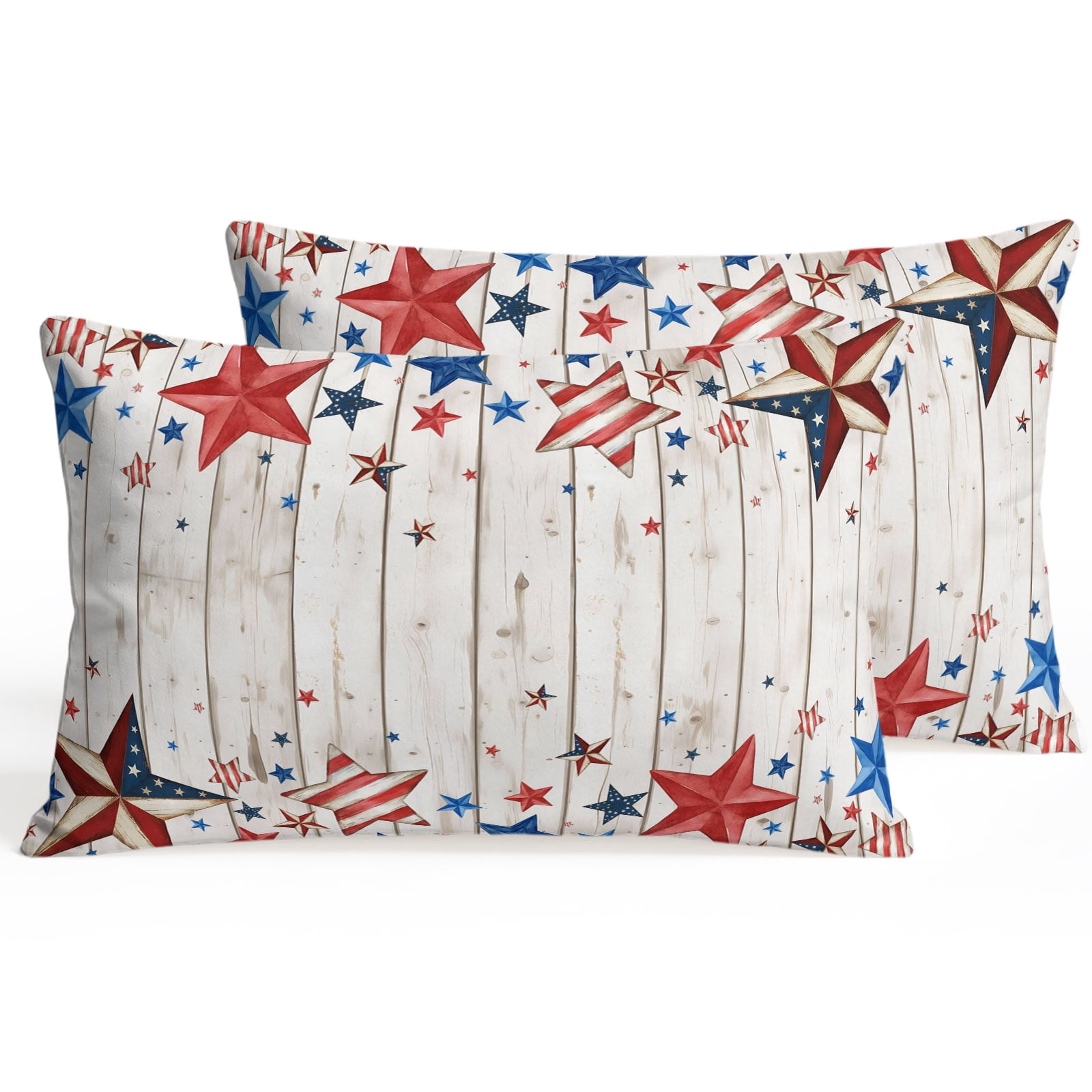 4th of July Lumbar Pillow Covers 12 x 20 Inch Pillow Covers Set of 2 ...